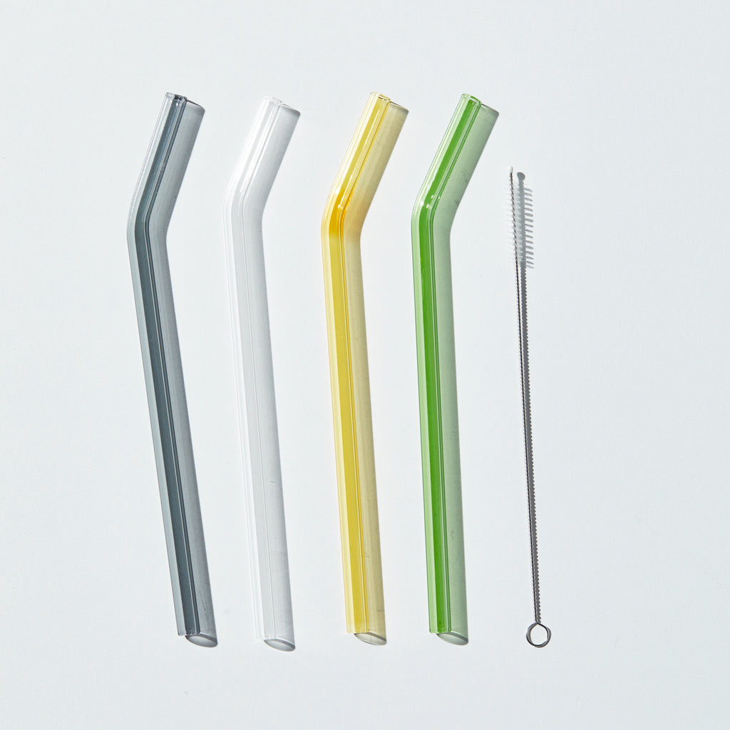 SUCK UP STRAW SET IN GREEN CONFETTI – House of Nunu